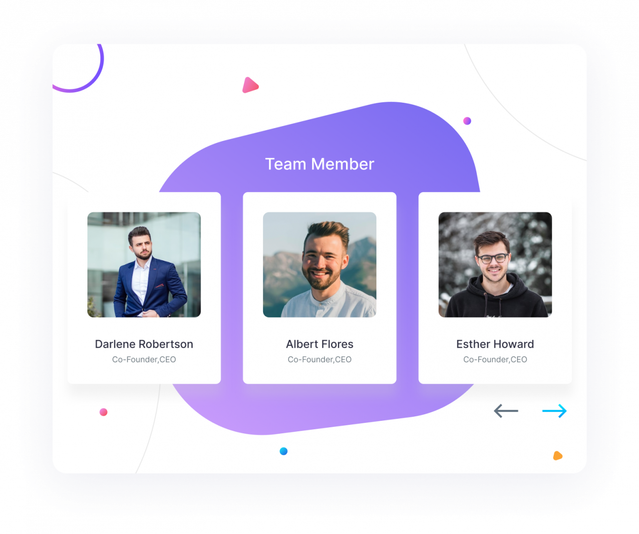 Divi Team Carousel - Divi Carousels Slider