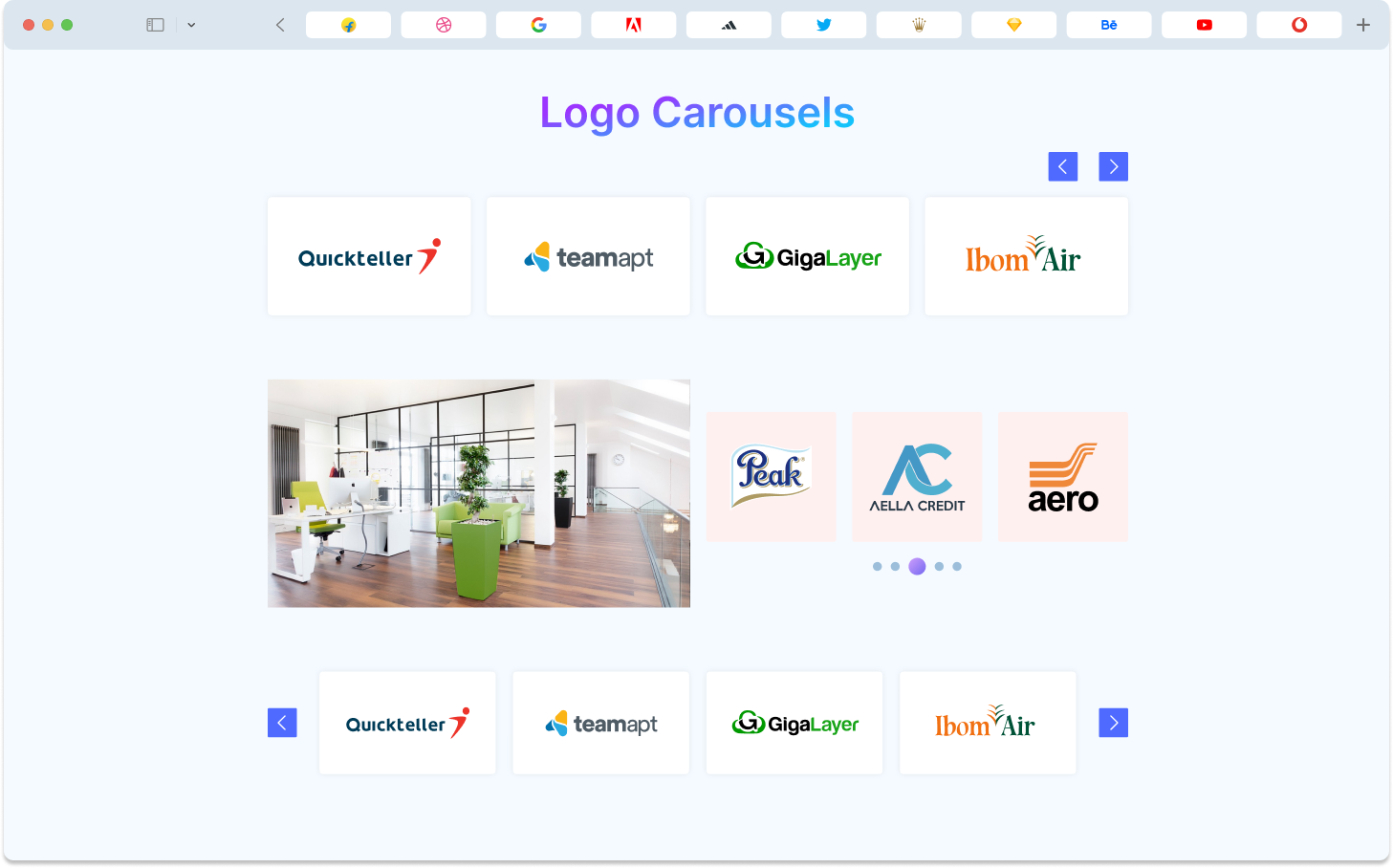 LOGO CAROUSEL OVERVIEW - Divi Carousels Slider